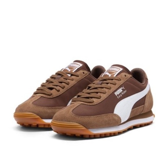 Puma | Shoes | Puma Womens Brown Easy Rider Gum Sole Lace Up Sneakers 6 ...